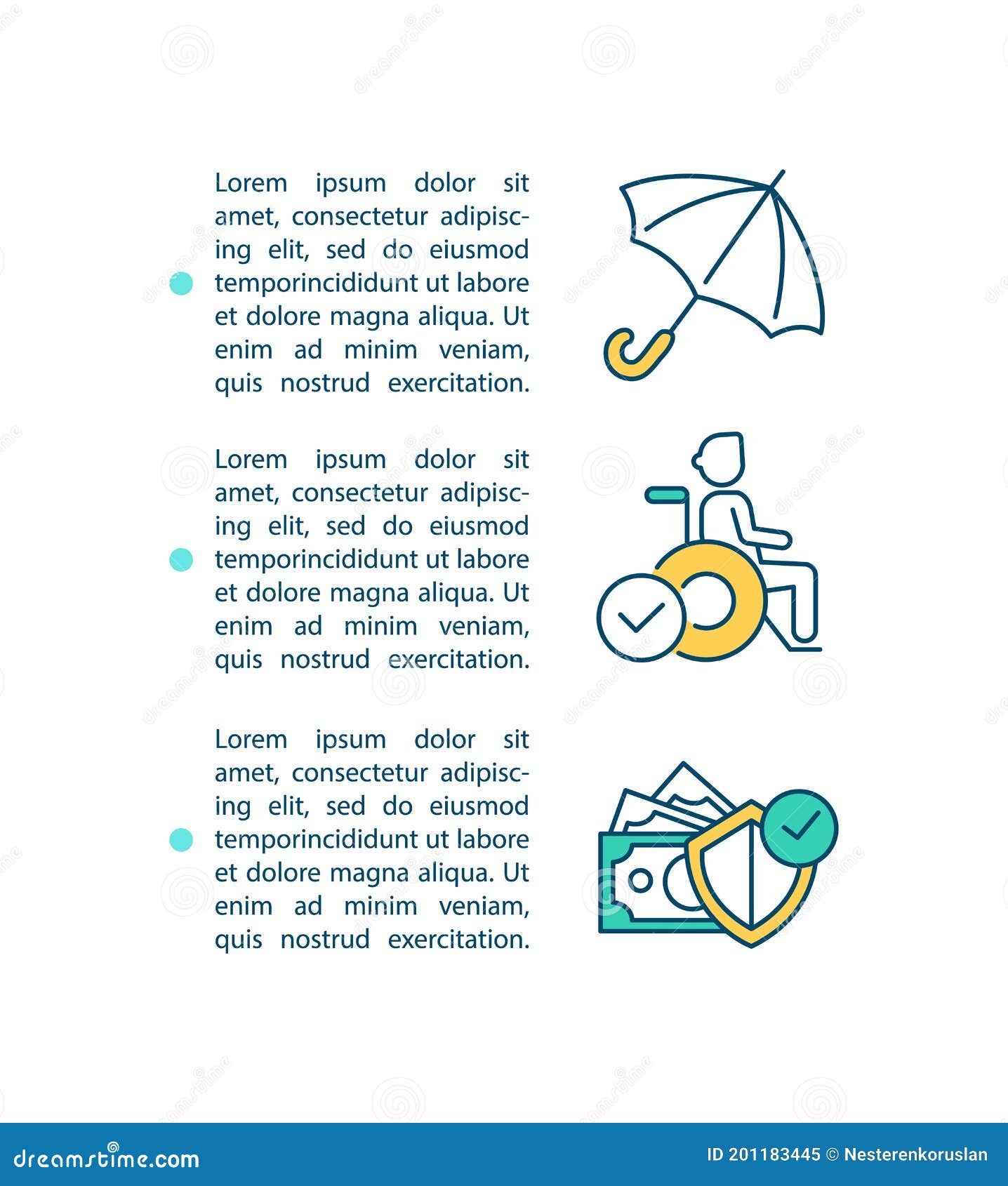 Disability Benefits Concept Icon with Text Stock Vector - Illustration ...