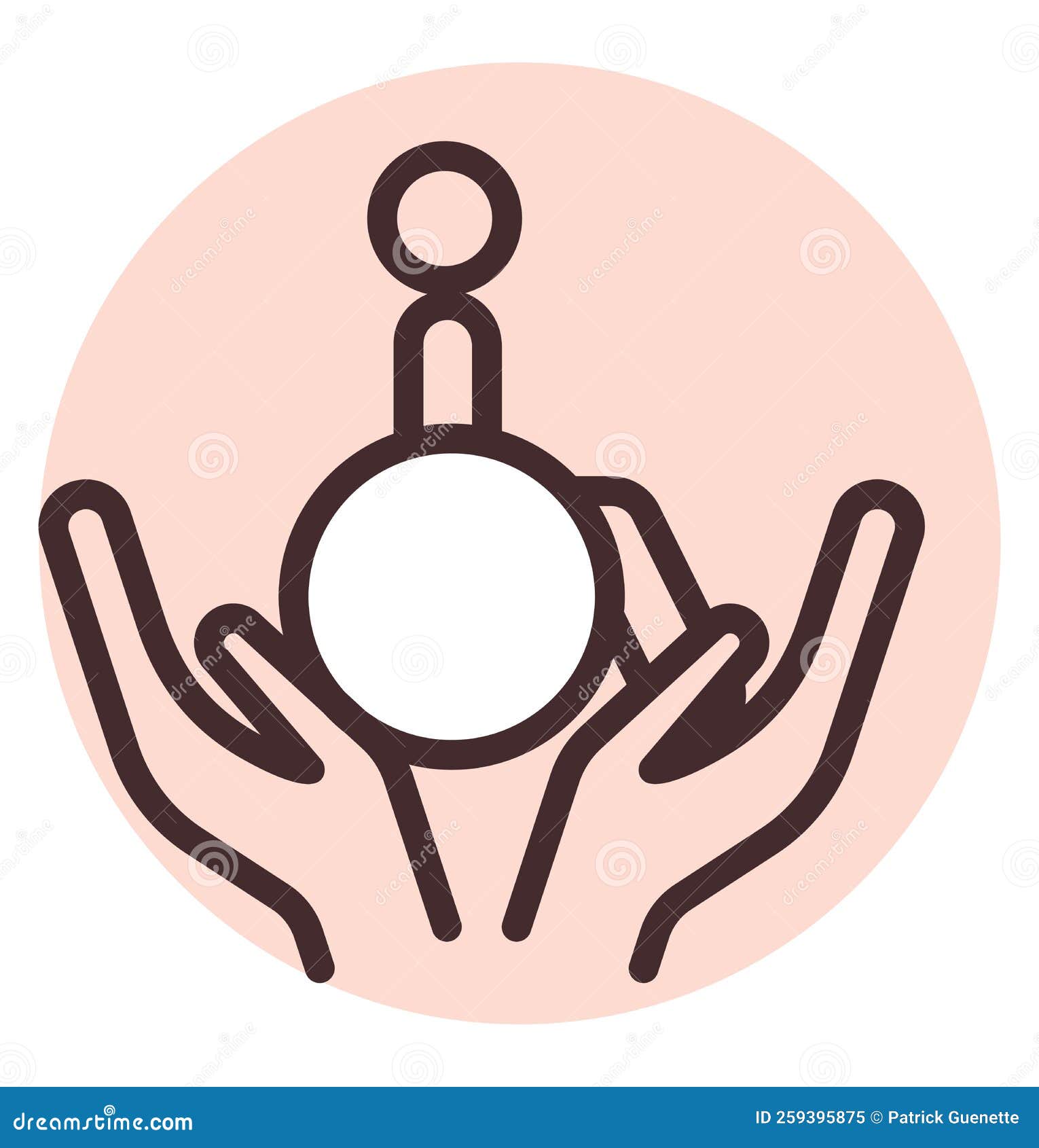 Disability care, icon stock vector. Illustration of flat - 259395875