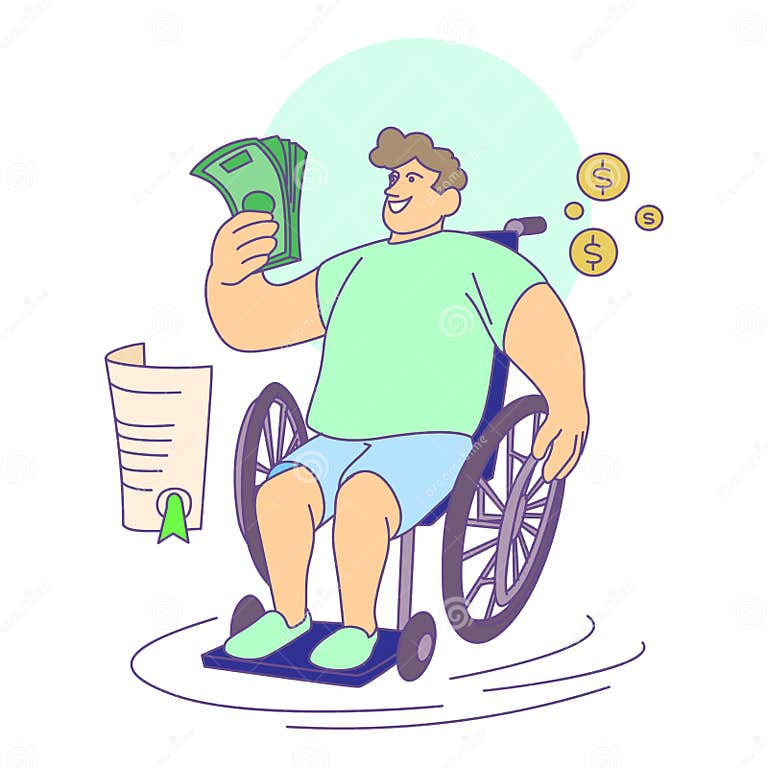 Disability Compensation Icon, Cartoon and Flat Style Stock Vector ...