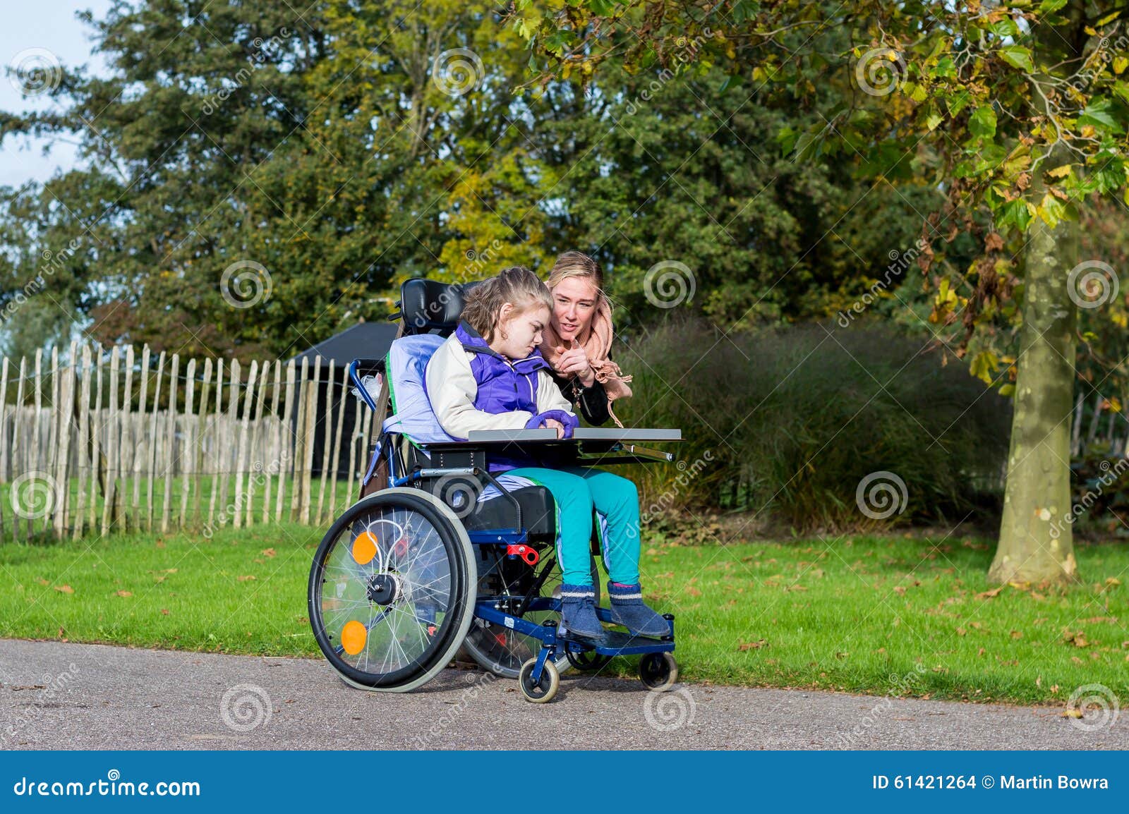 Disabled Girl In Wheelchair In Front Of The Obstacle Of A Stairs Stock ...