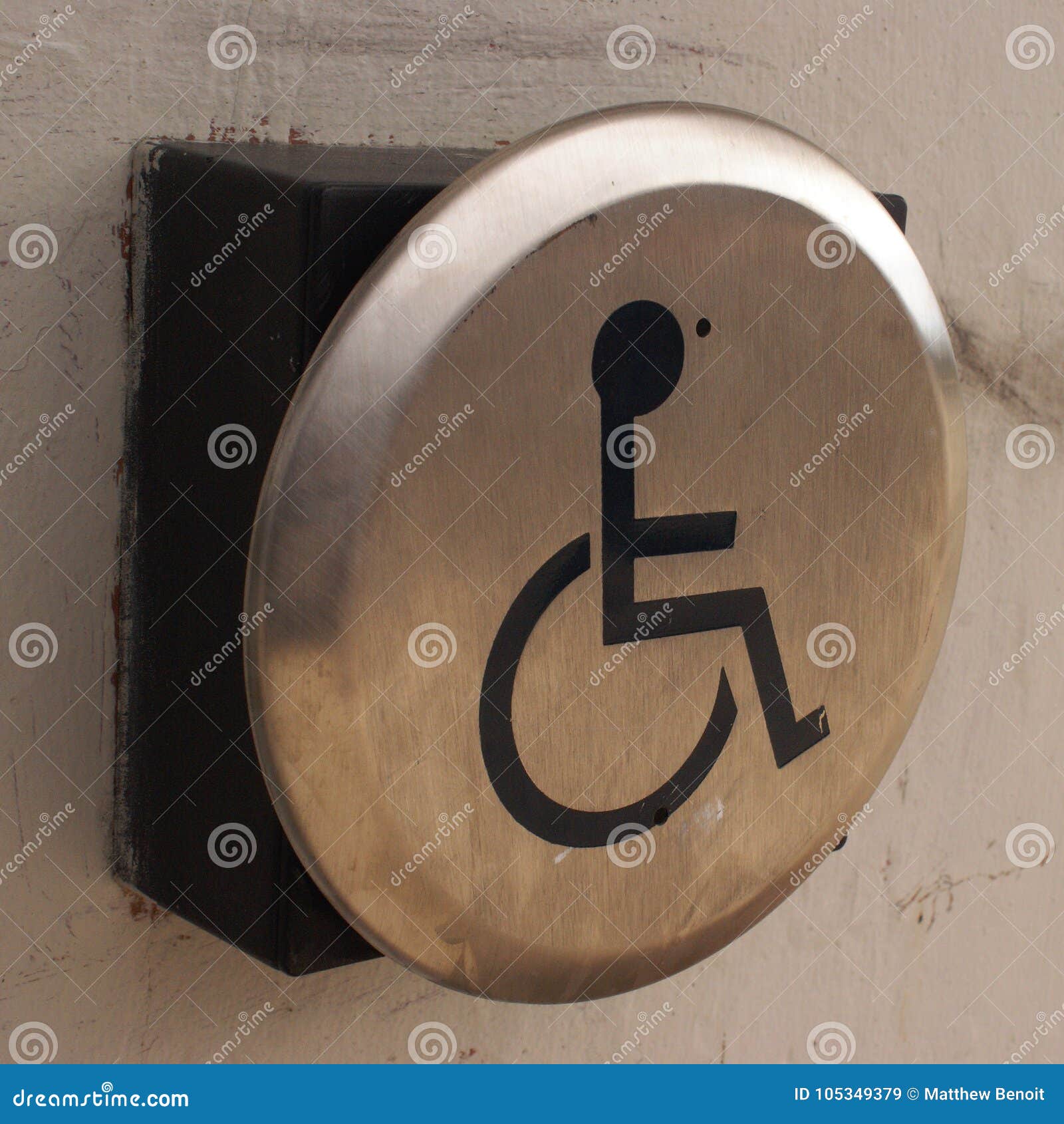 Disability Door Accessibility Button Stock Image - Image of assisted ...