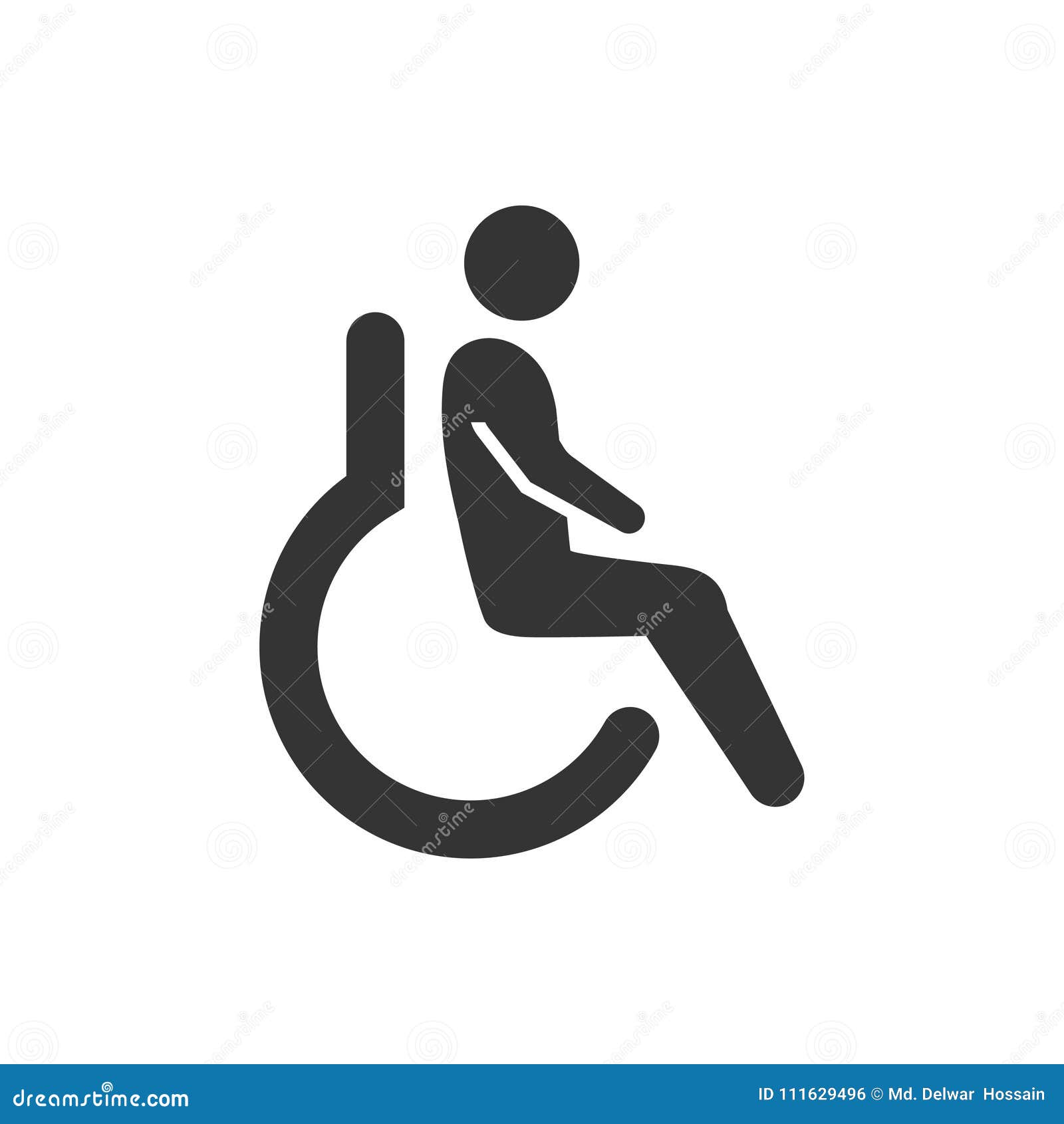 Disability Icon stock vector. Illustration of icon, vector - 111629496