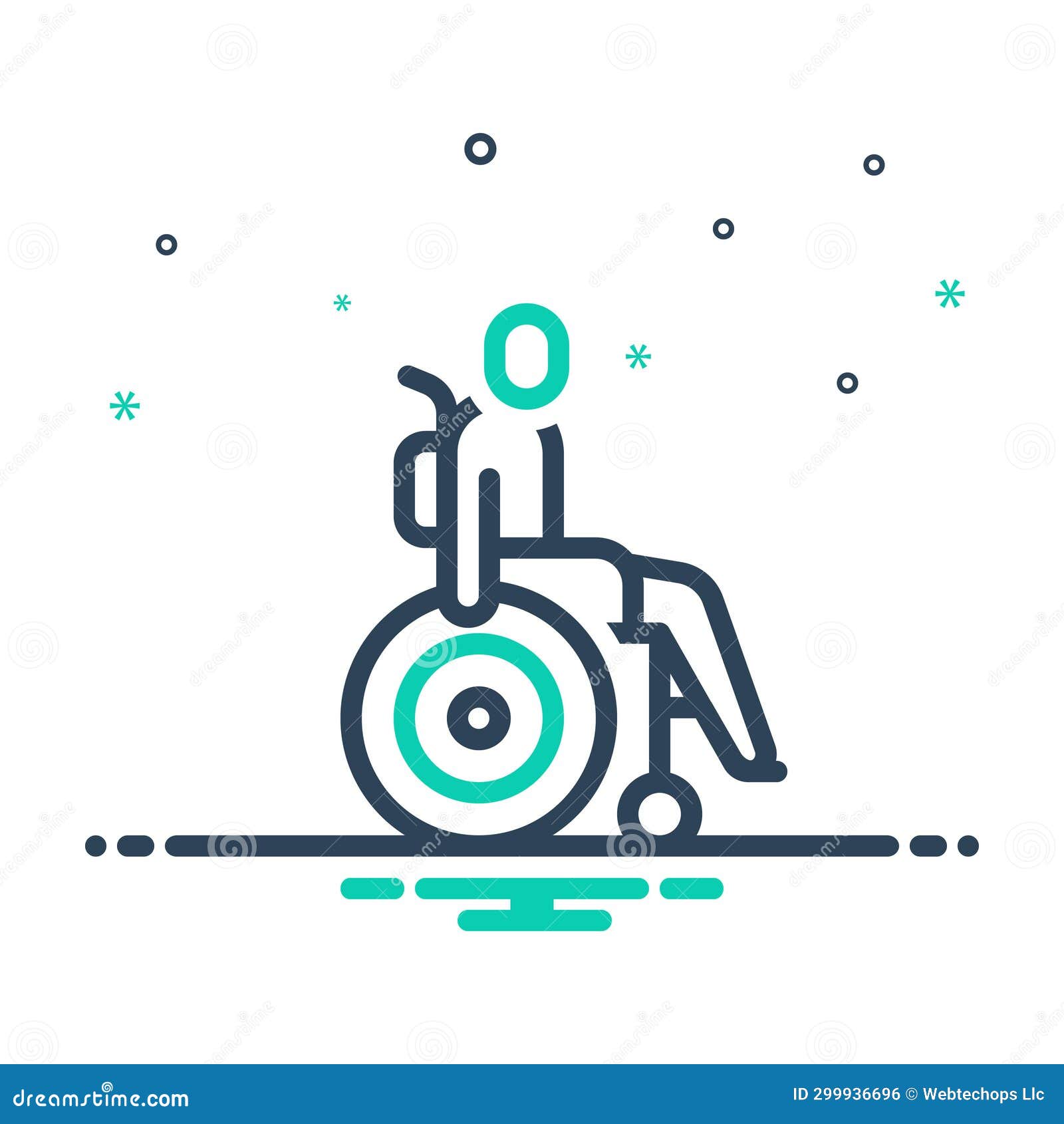 Mix Icon for Disability, Paralyze and Wheelchair Stock Illustration ...