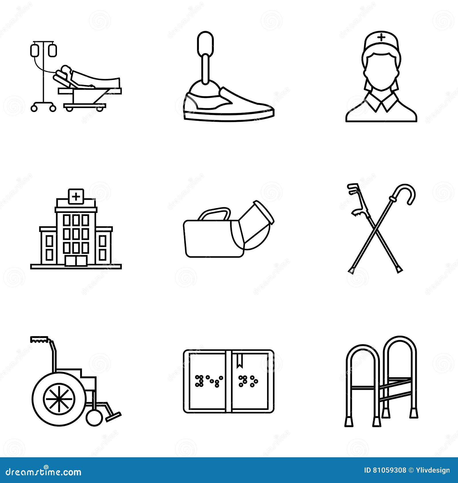 Disability Icons Set, Outline Style Stock Vector - Illustration of ... Disability Icons Set, Outline Style Stock Vector - Illustration of ...