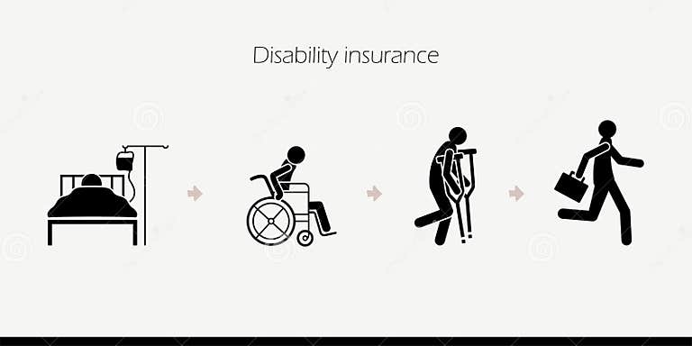 Concept of Disability Insurance, Disability Income Protection. Stock ...