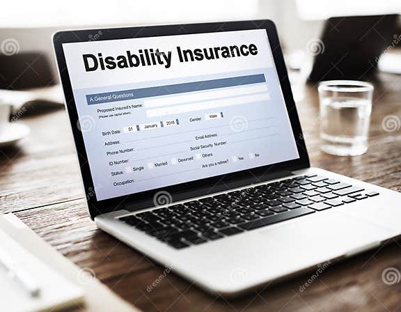 Disability Insurance Claim Form Document Concept Stock Image - Image of ...