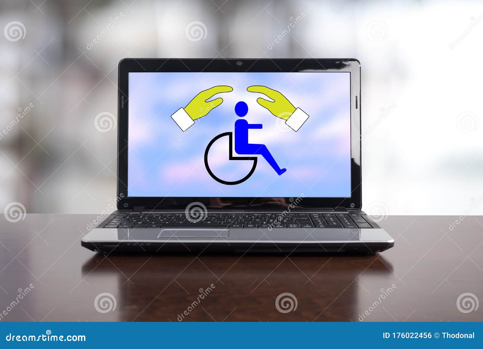 Disability Insurance Concept on a Laptop Stock Photo - Image of ...