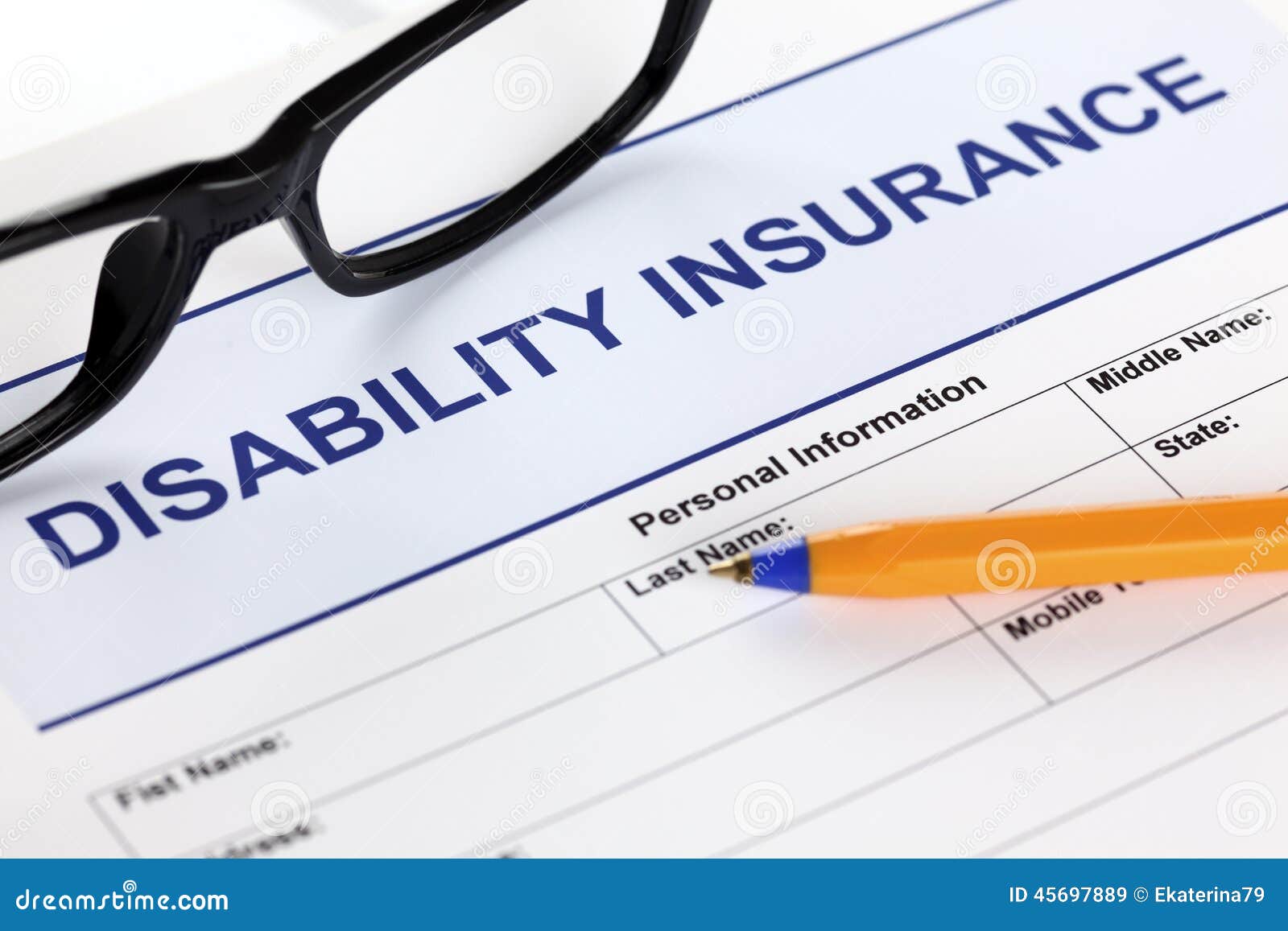 Disability insurance stock image. Image of paper, health - 45697889