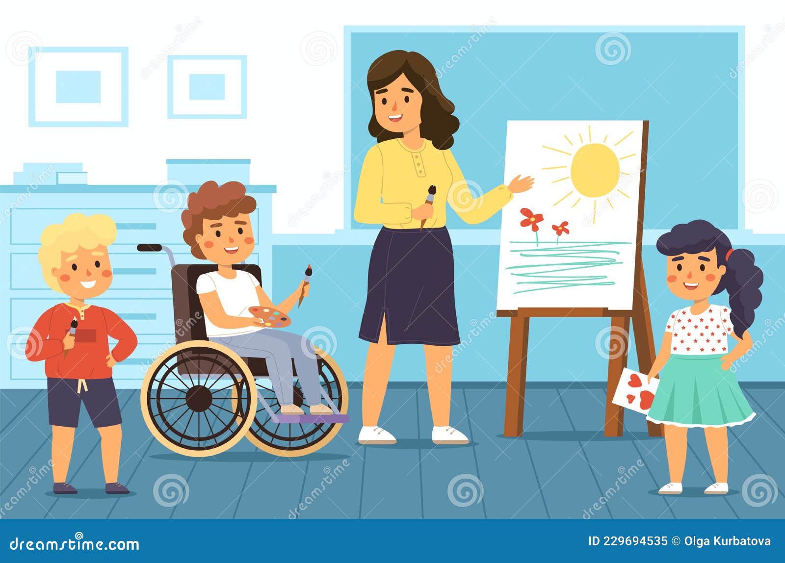 Disability Kids School. Educational Projects. Children with ...