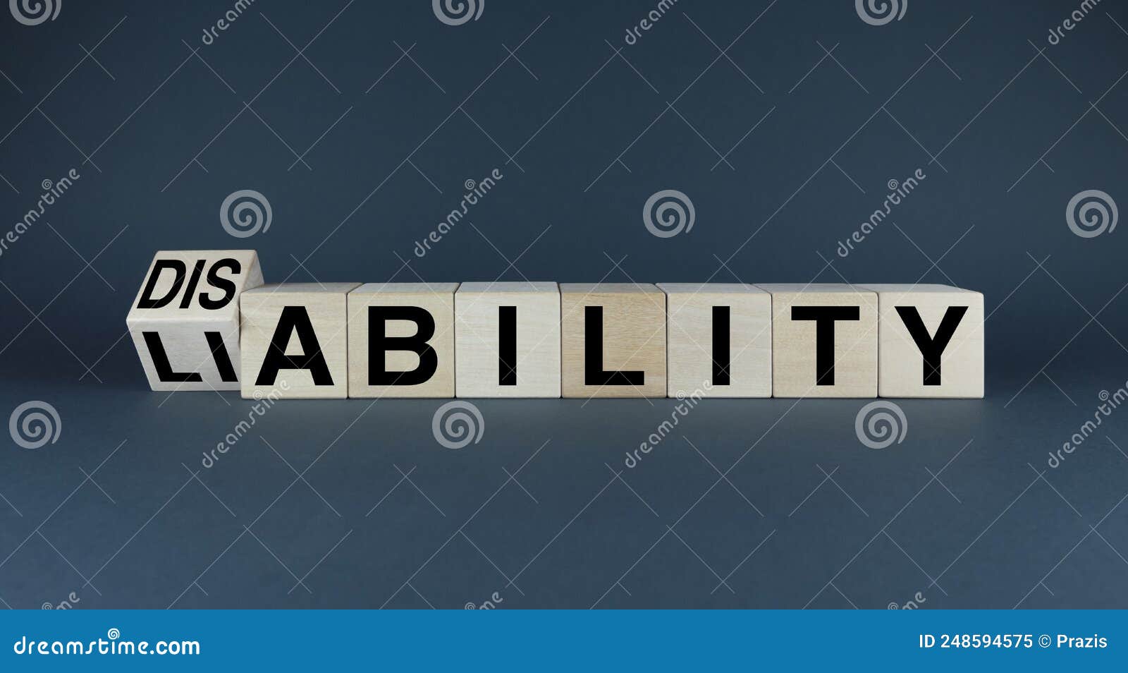 Disability - Liability. Cubes Form Words Disability - Liability Stock ...