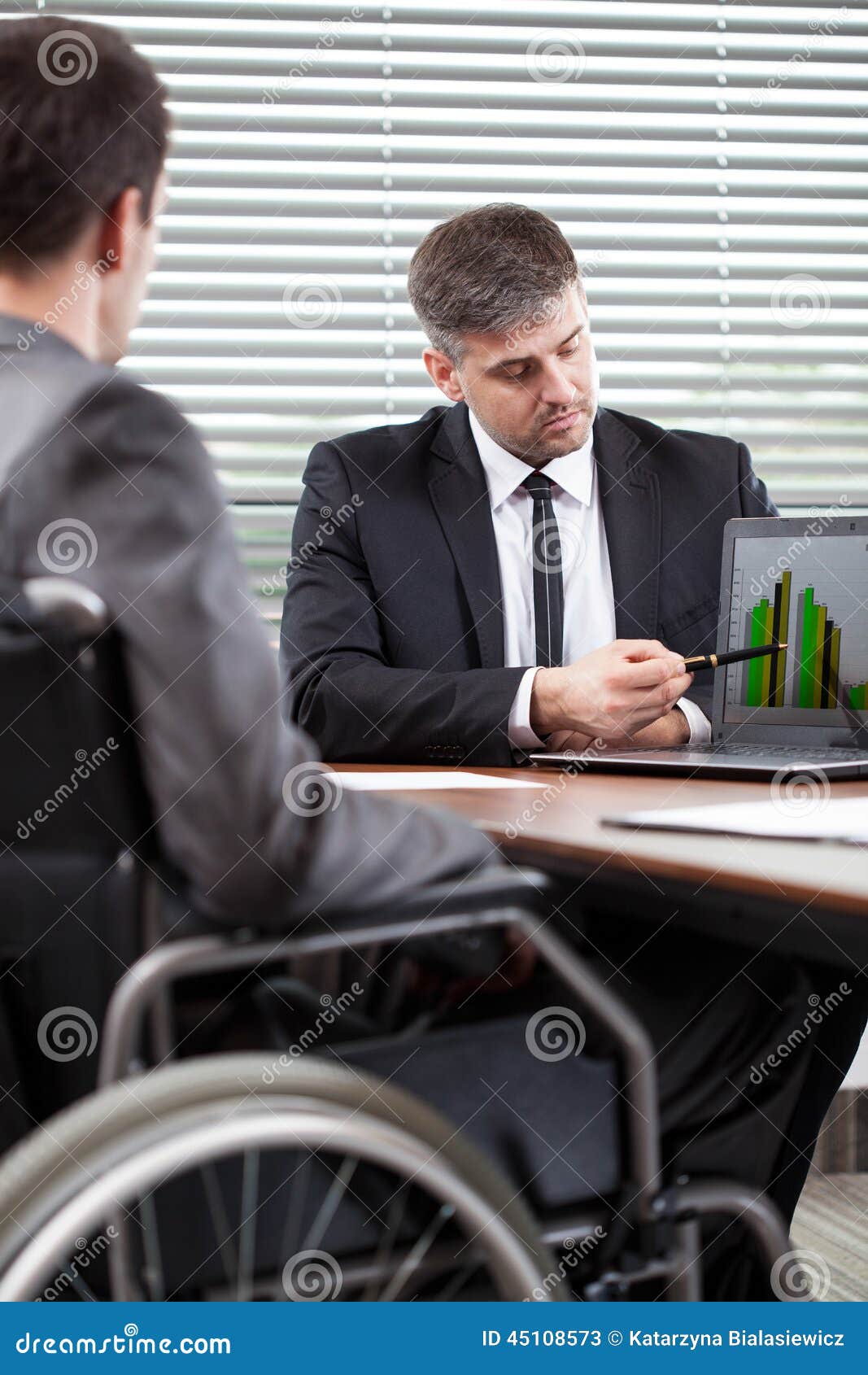 Disability in an office stock image. Image of formal - 45108573