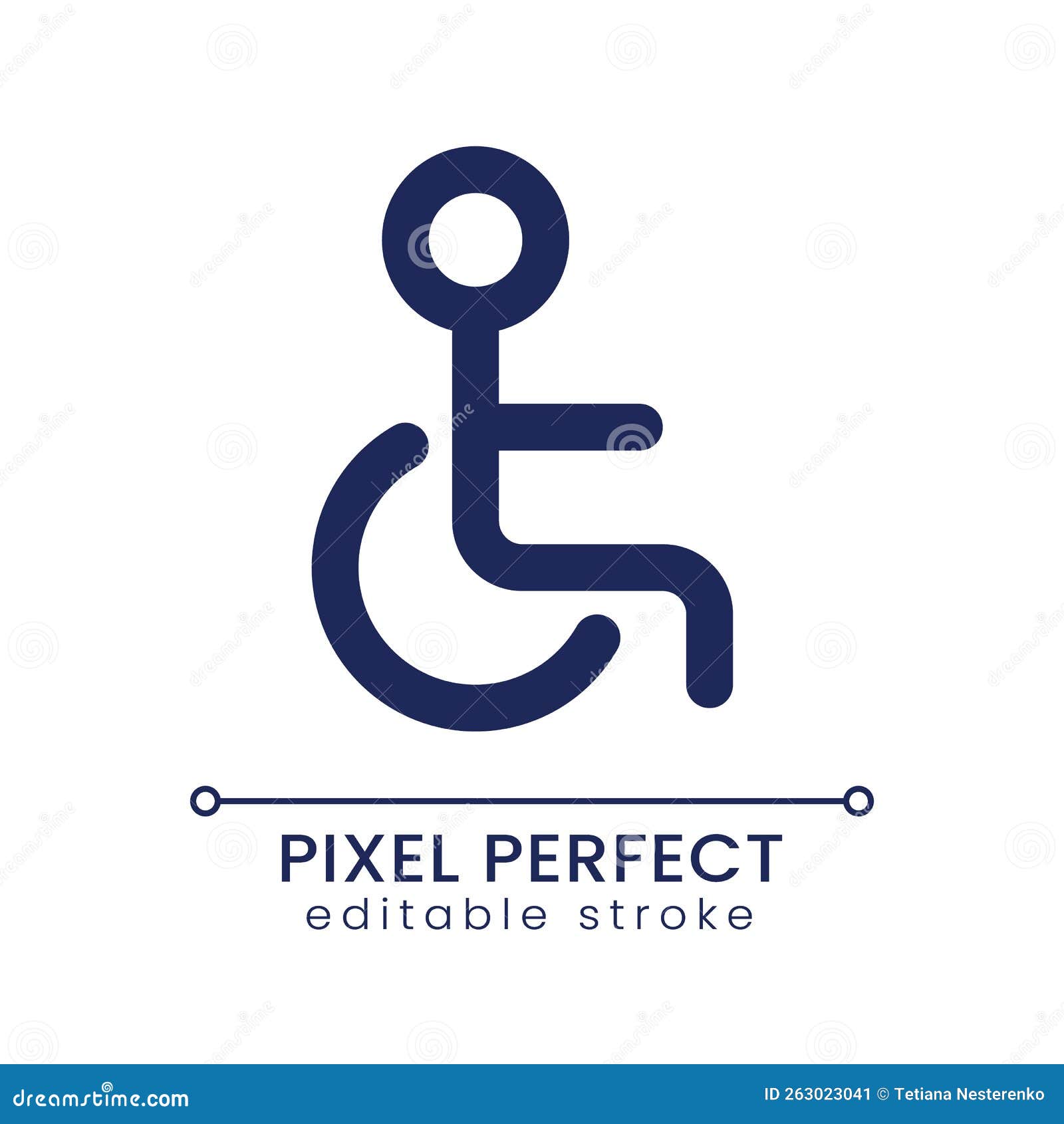 Disability Pixel Perfect Linear Ui Icon Stock Vector - Illustration of ...