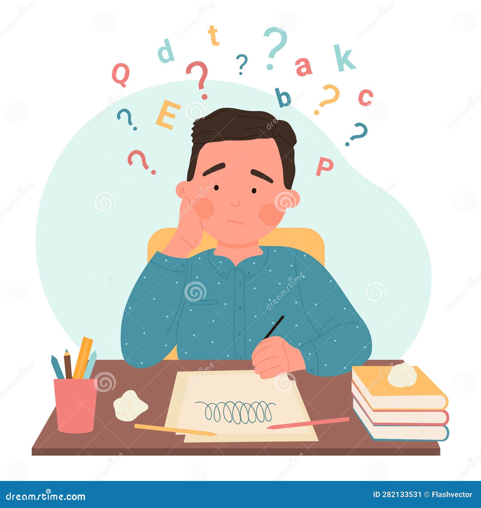 Failing English Language Preposition And Cute Hamster Character ...