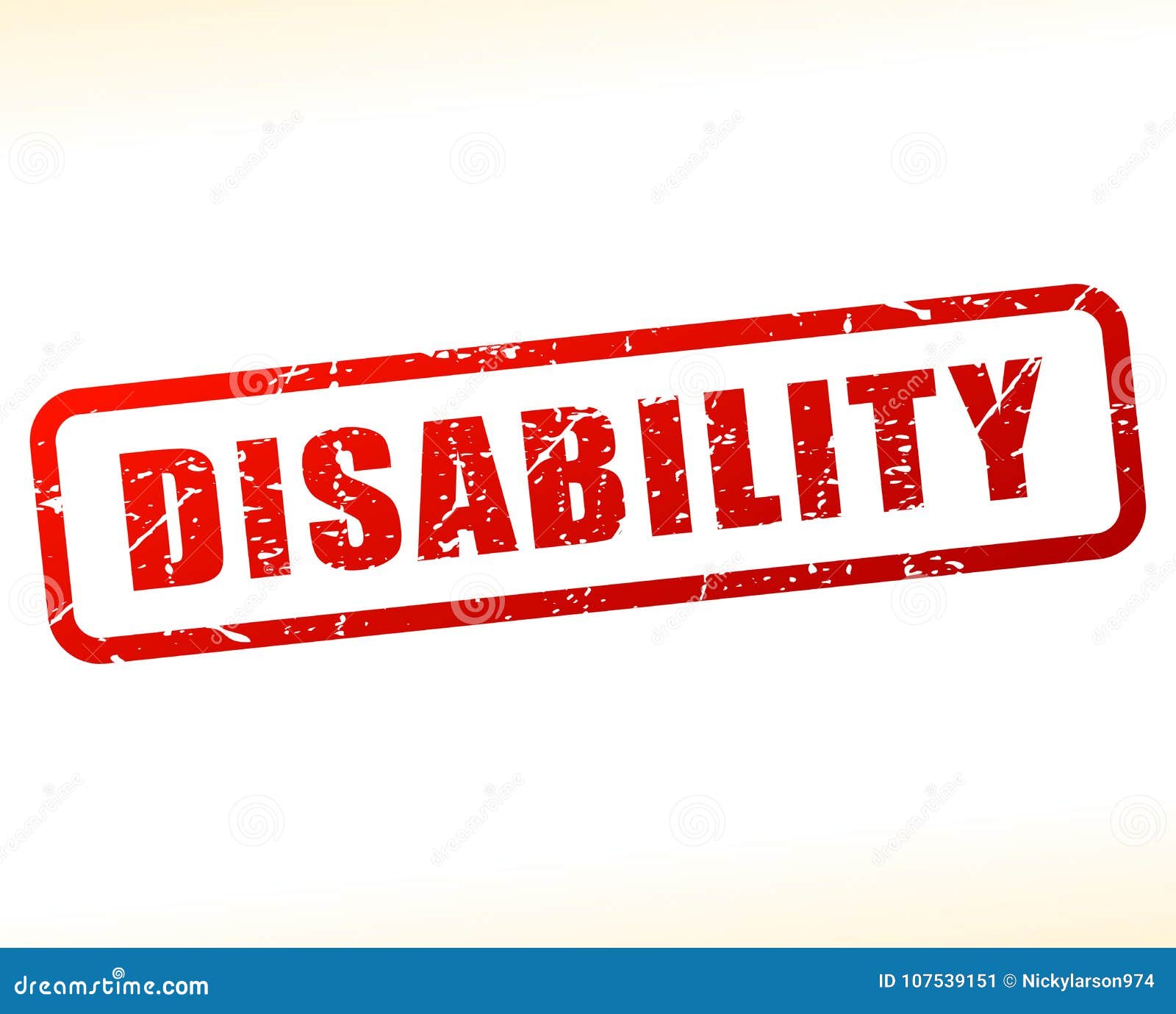 Disability red text stamp stock vector. Illustration of mental - 107539151
