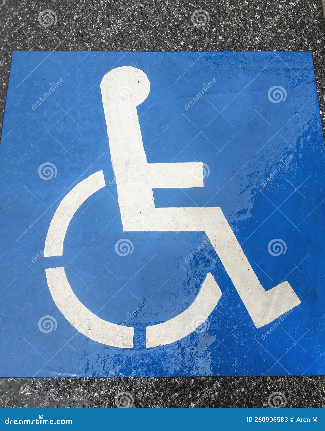 The Disability Sign on Ground, Parking Space Reserved for Disabled ...