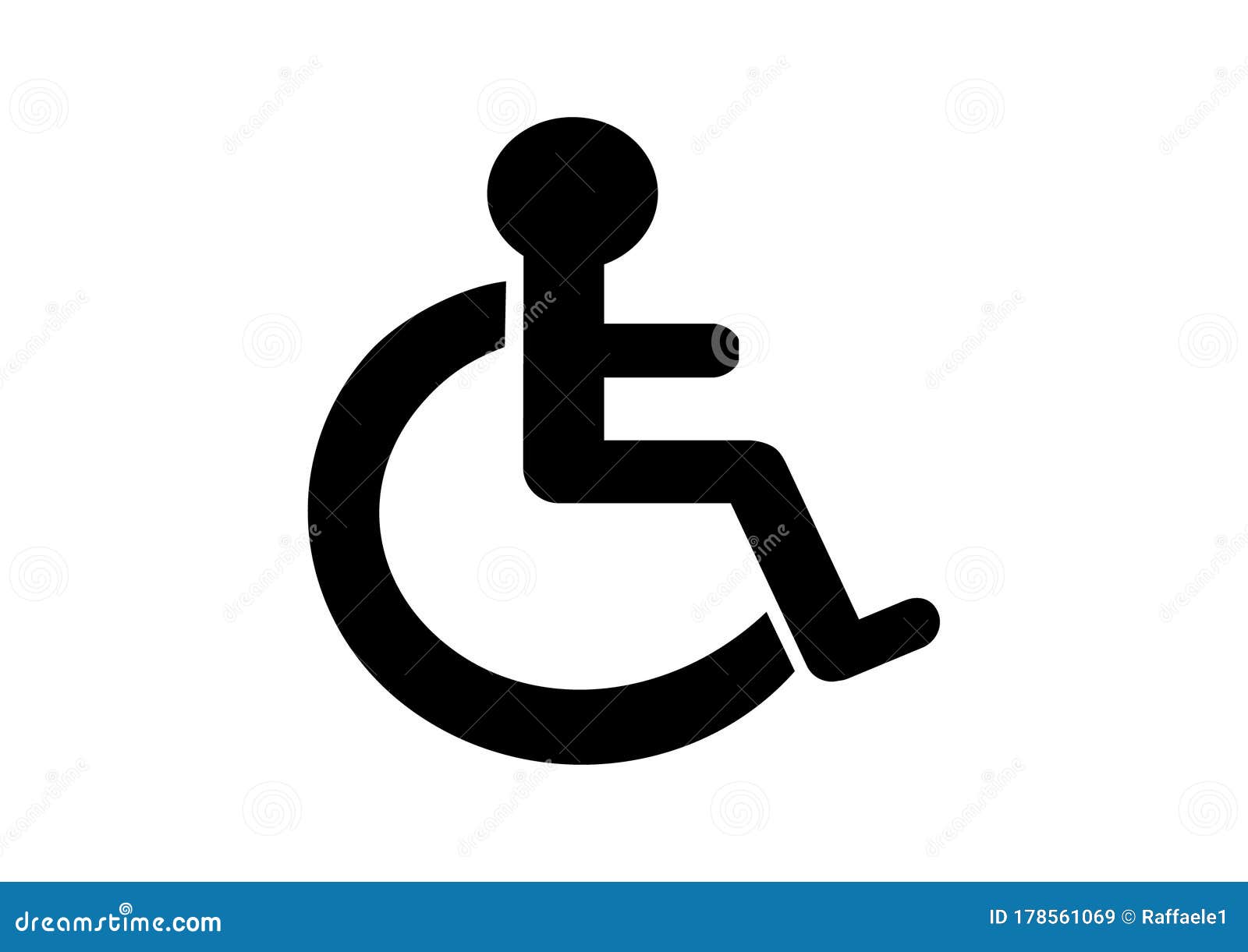 Disability Sign. Happy Disabled Man In A Wheelchair With Stars Vector ...