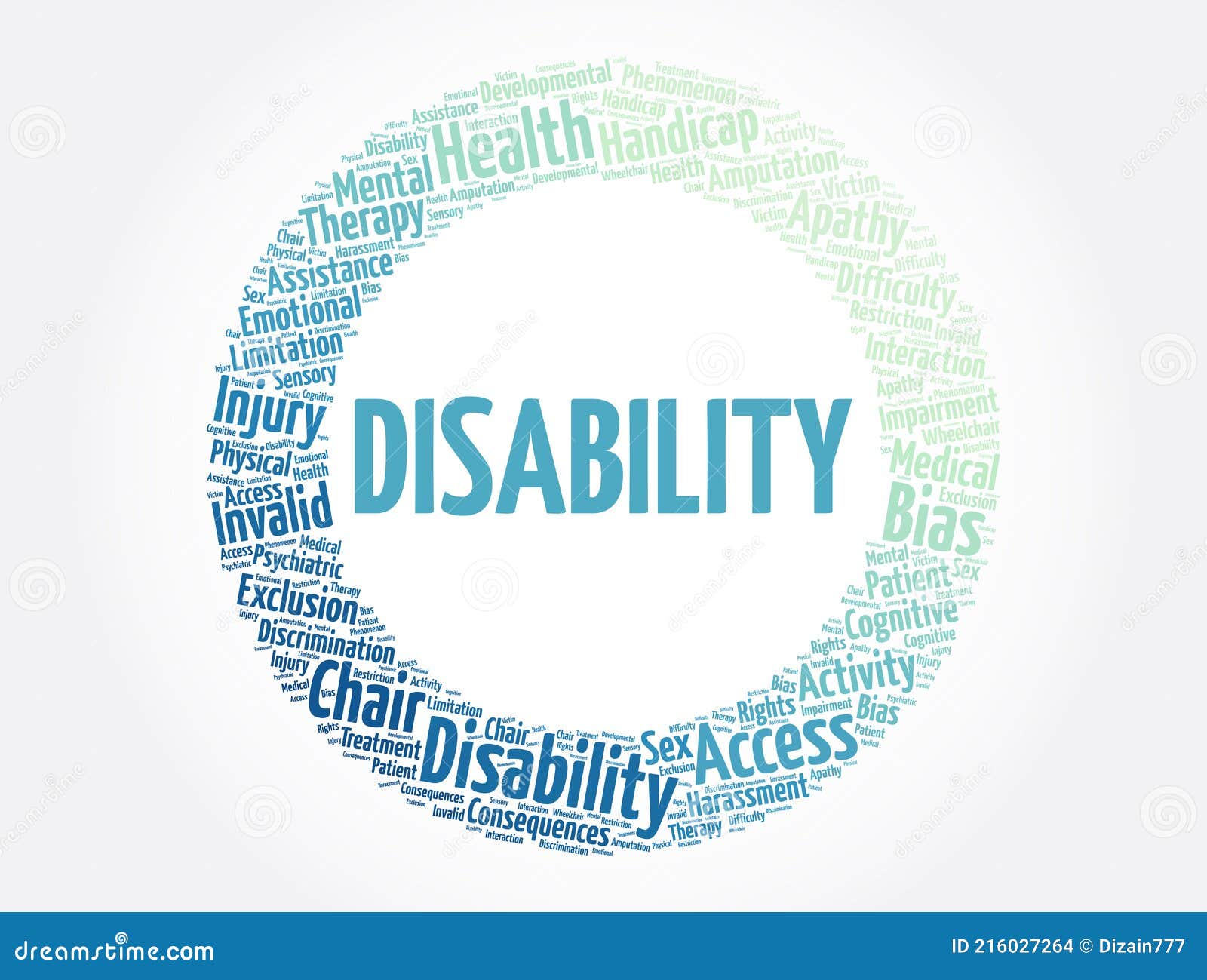 Disability Word Cloud Collage, Concept Background Stock Illustration ...