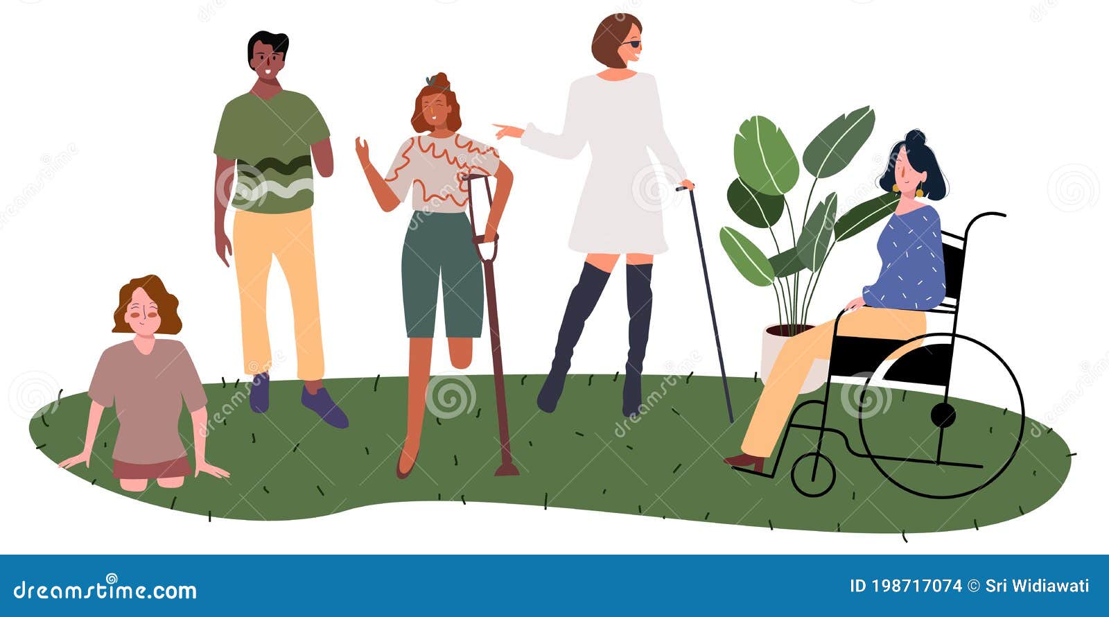 Disable Character Set Collection Group Disabled Gathered In Park White ...