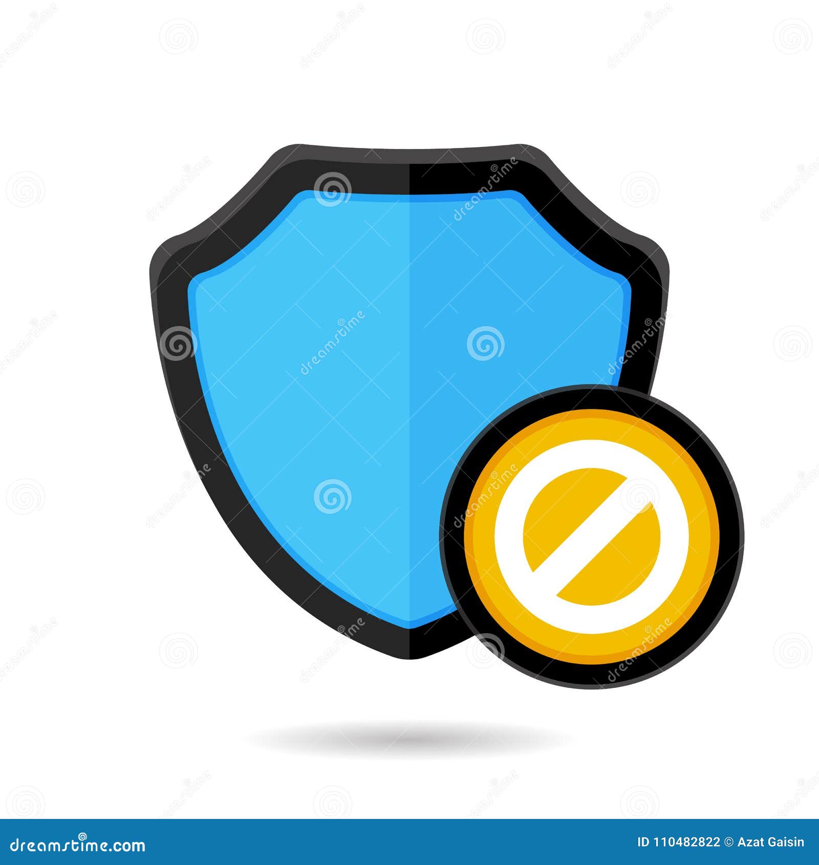 Disable Firewall Protect Protection Security Shield Icon Stock Vector ...