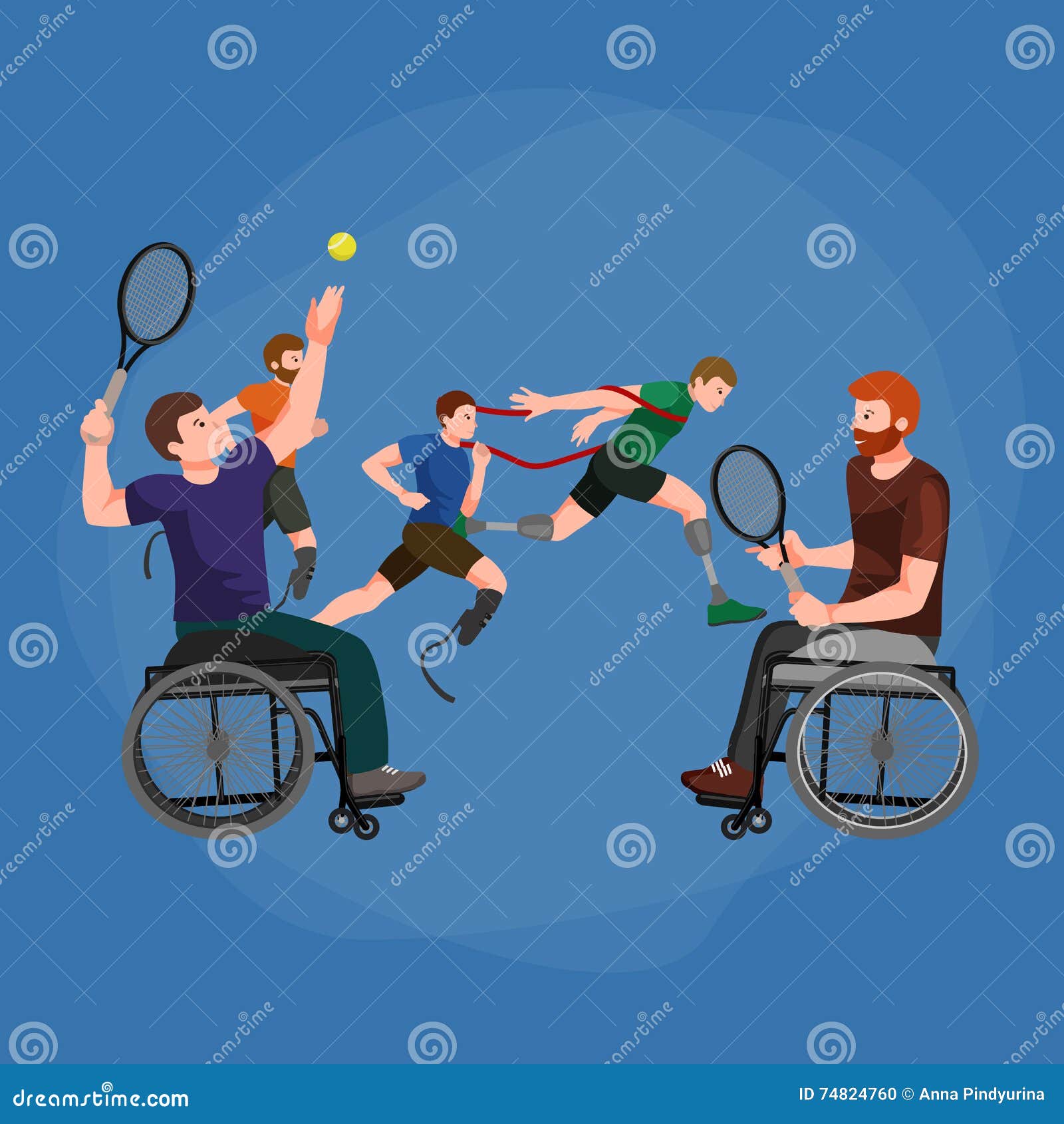 Disable Handicap Sport Paralympic Games Stock Vector - Illustration of ...