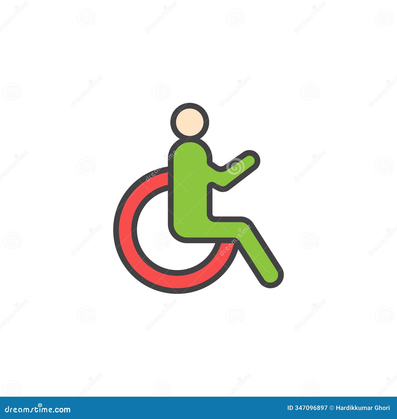 Disable Icon in Colored Version Stock Illustration - Illustration of ...