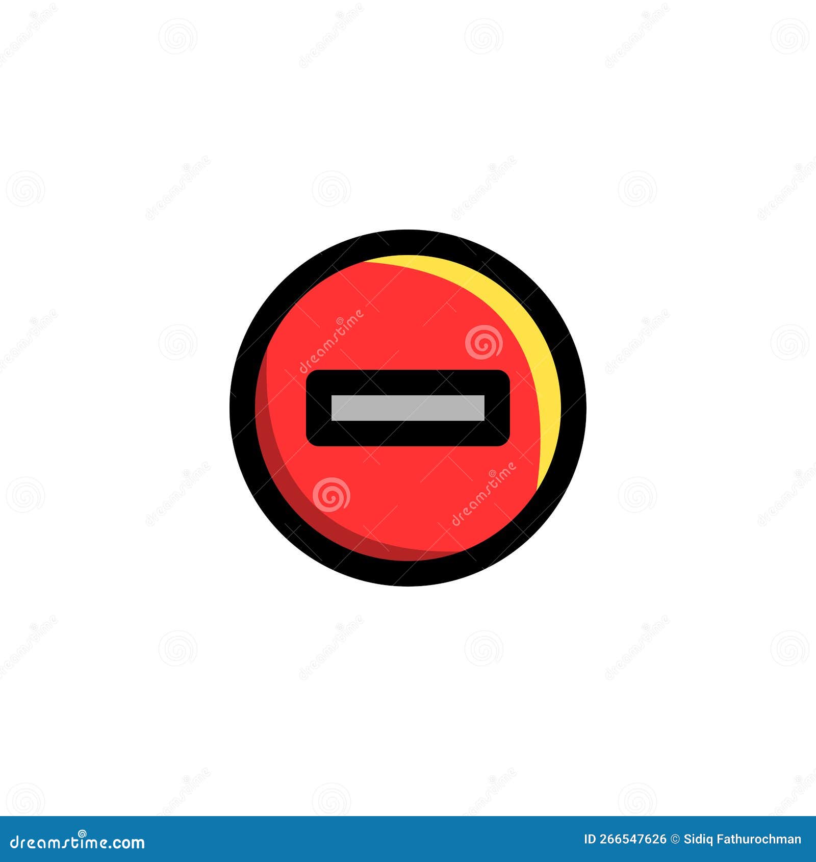 Disable Icon stock vector. Illustration of cancel, road - 266547626