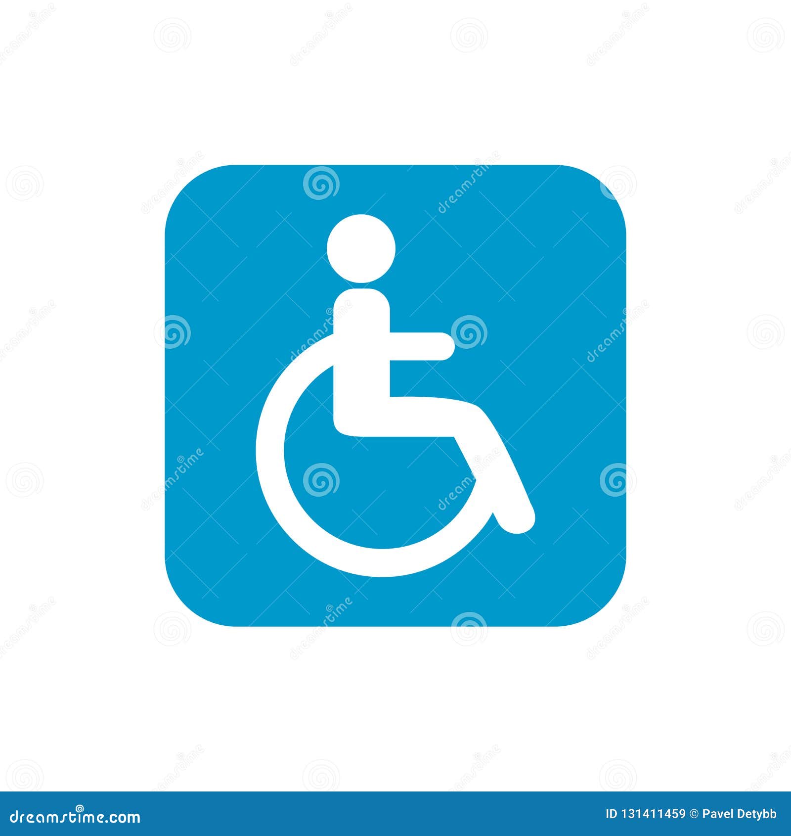 Disable Icon. Person Silhouette Icon. Flat Design. Vector Illustration ...