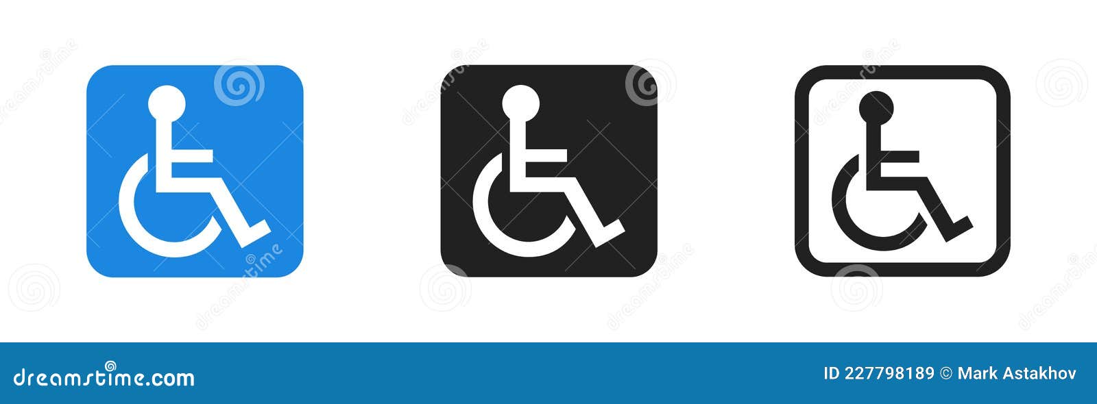 Disable Icon Set. Vector Isolated Illustration. EPS 10 Stock ...
