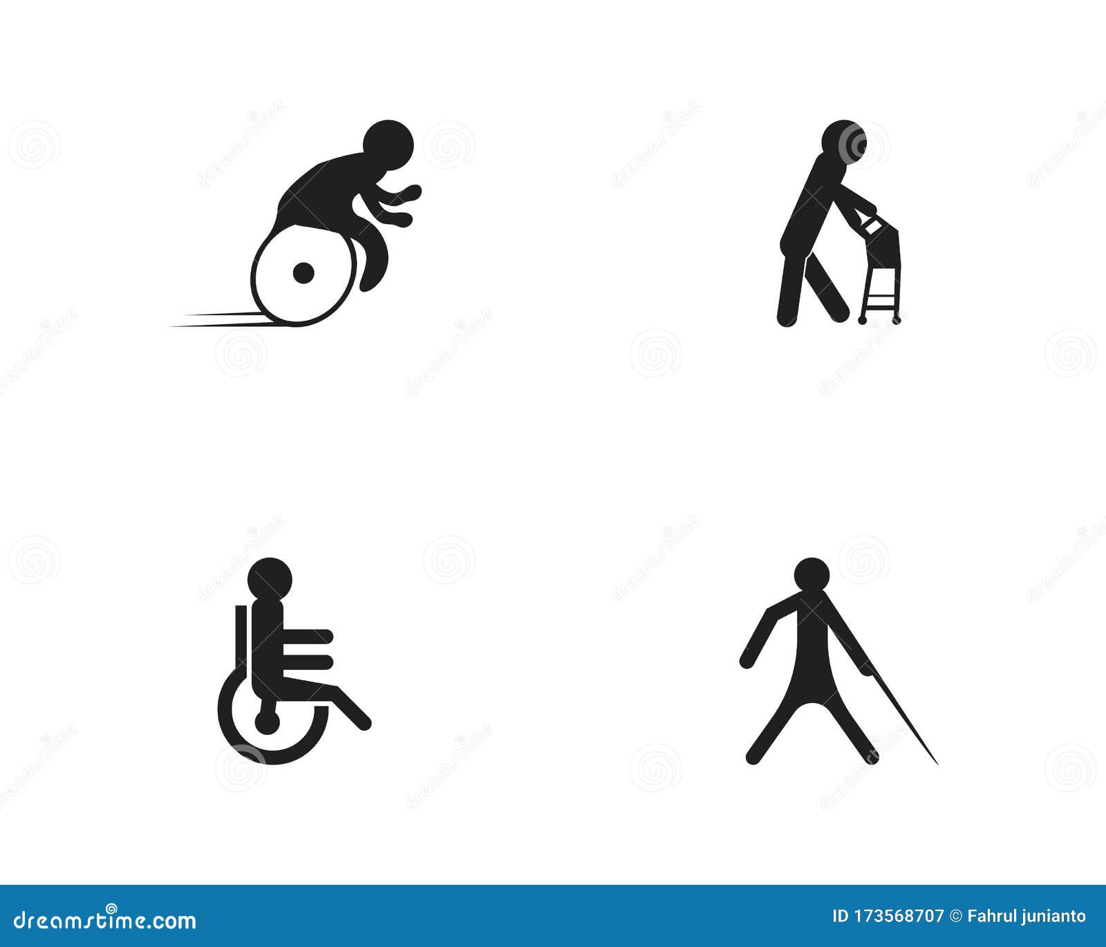 Disable Icon and Symbol Logo Template Vector Stock Illustration ...