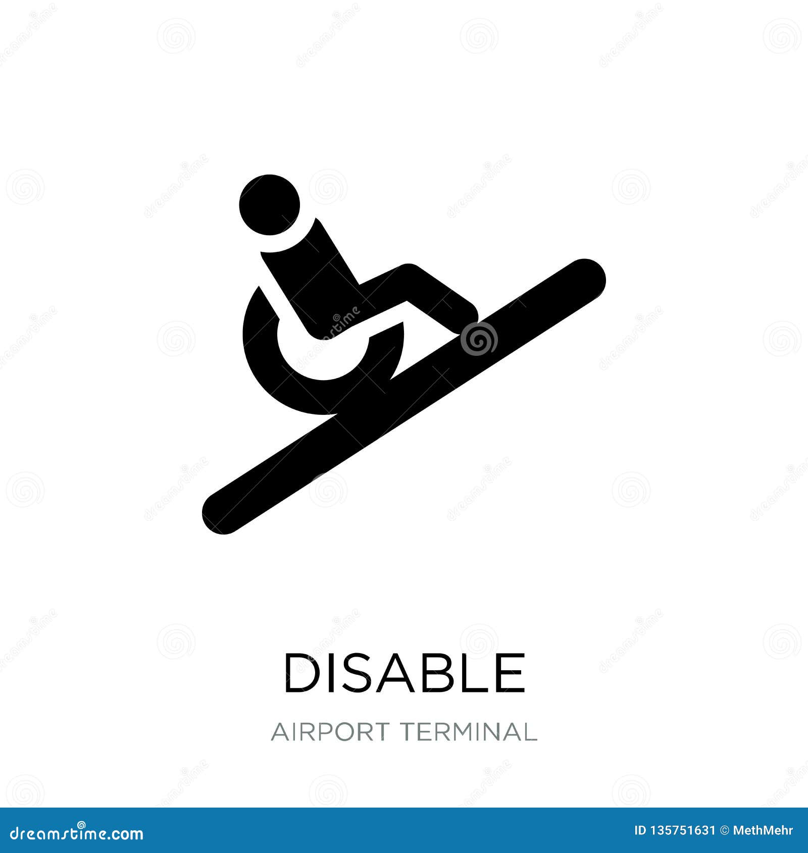 Disable Icon in Trendy Design Style. Disable Icon Isolated on White ...