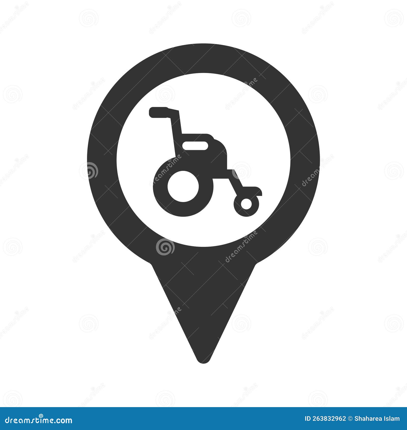 Disable Location Icon Cartoon Vector | CartoonDealer.com #263832833