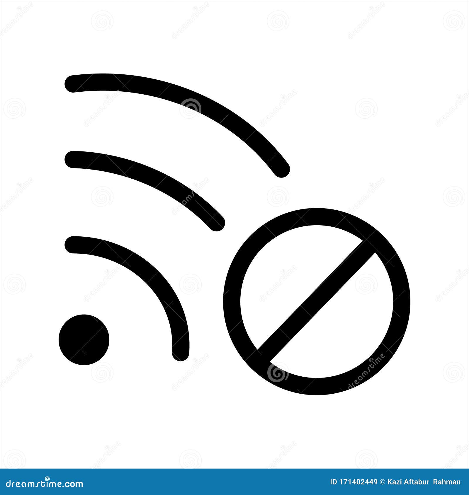 Disable Network Icon Symbol Illustration Design Stock Vector ...