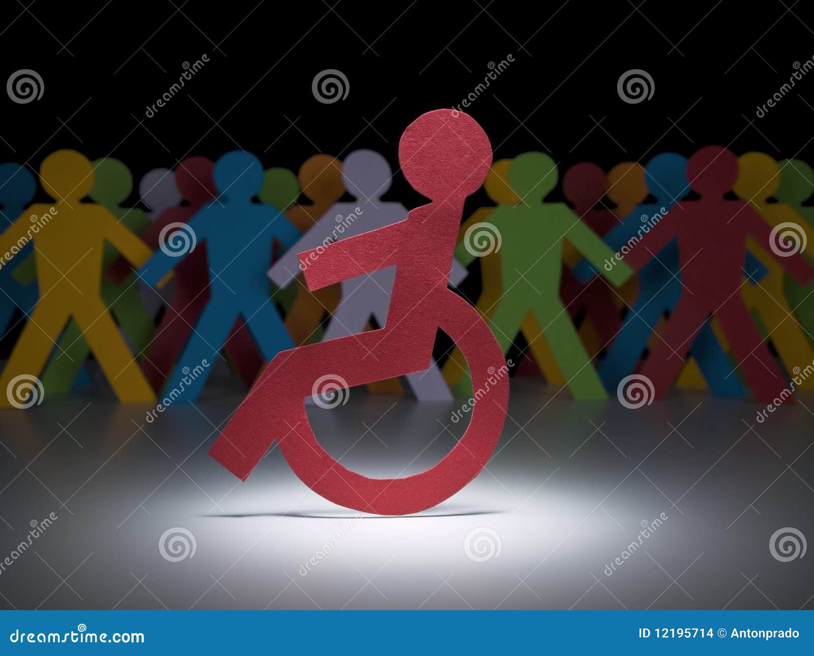 Disable paper figure stock photo. Image of discriminate - 12195714