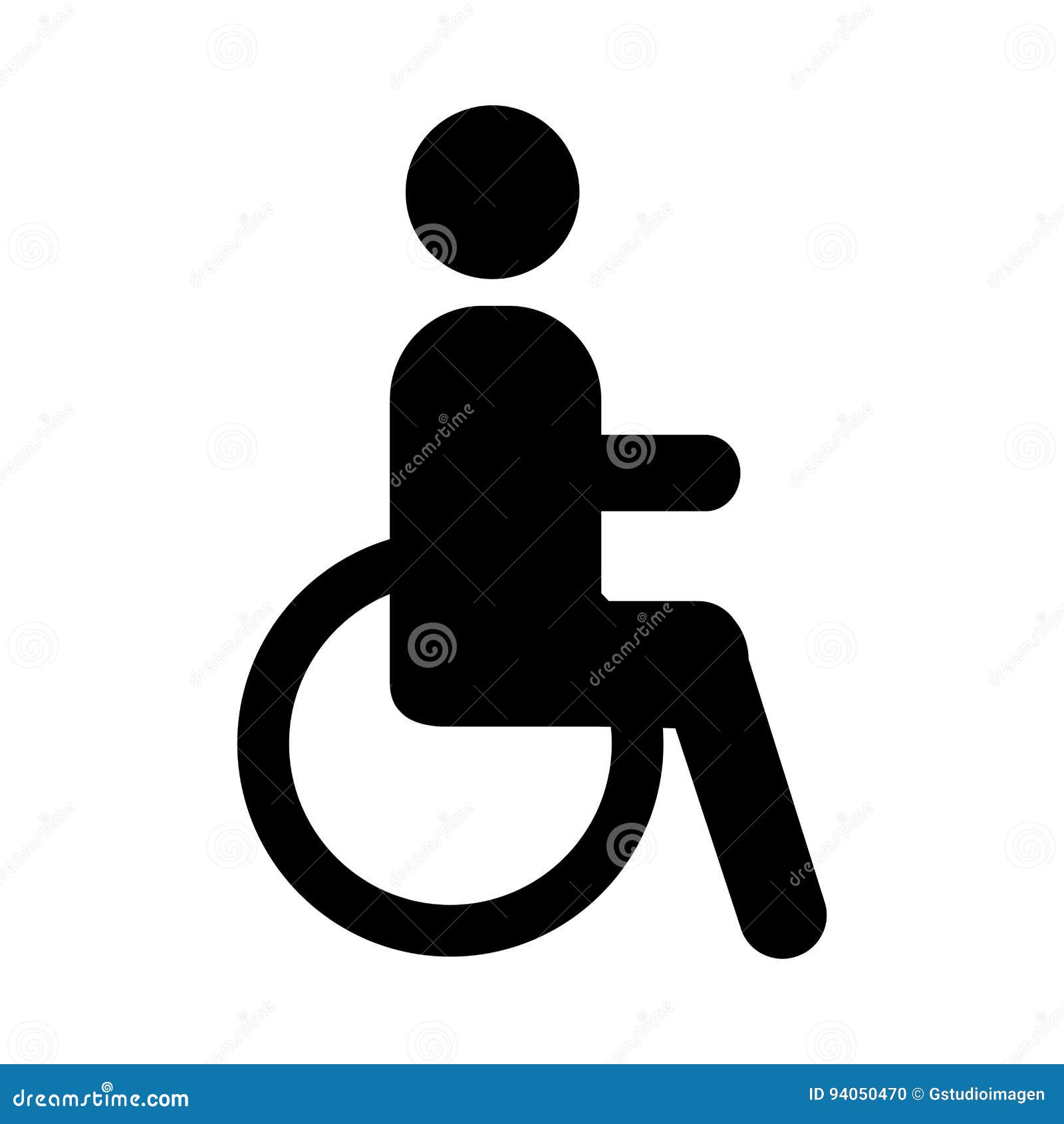 Disable Person Isolated Icon Stock Vector - Illustration of care ...
