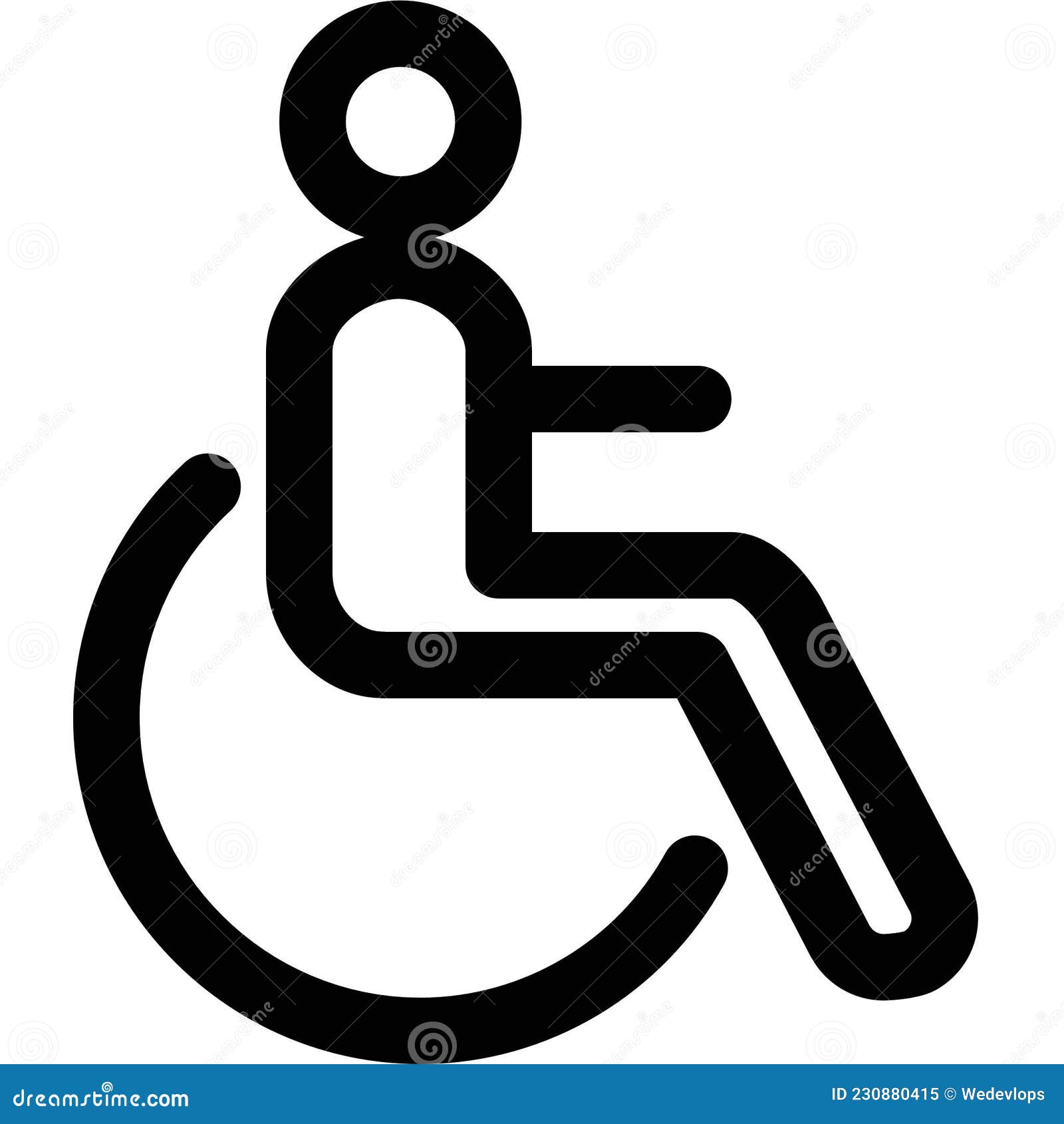 Disable person sign stock image. Illustration of diagram - 230880415