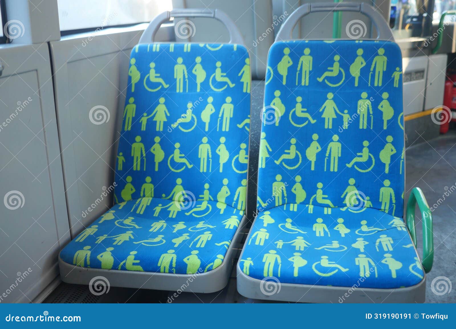 Disable Priority Sit in a Public Bus , Stock Image - Image of ...