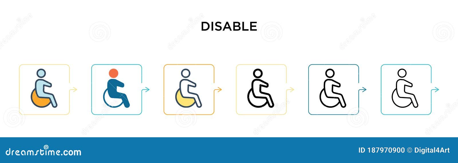 Disable Sign Icon. Thin Linear Disable Sign Outline Icon Isolated On ...