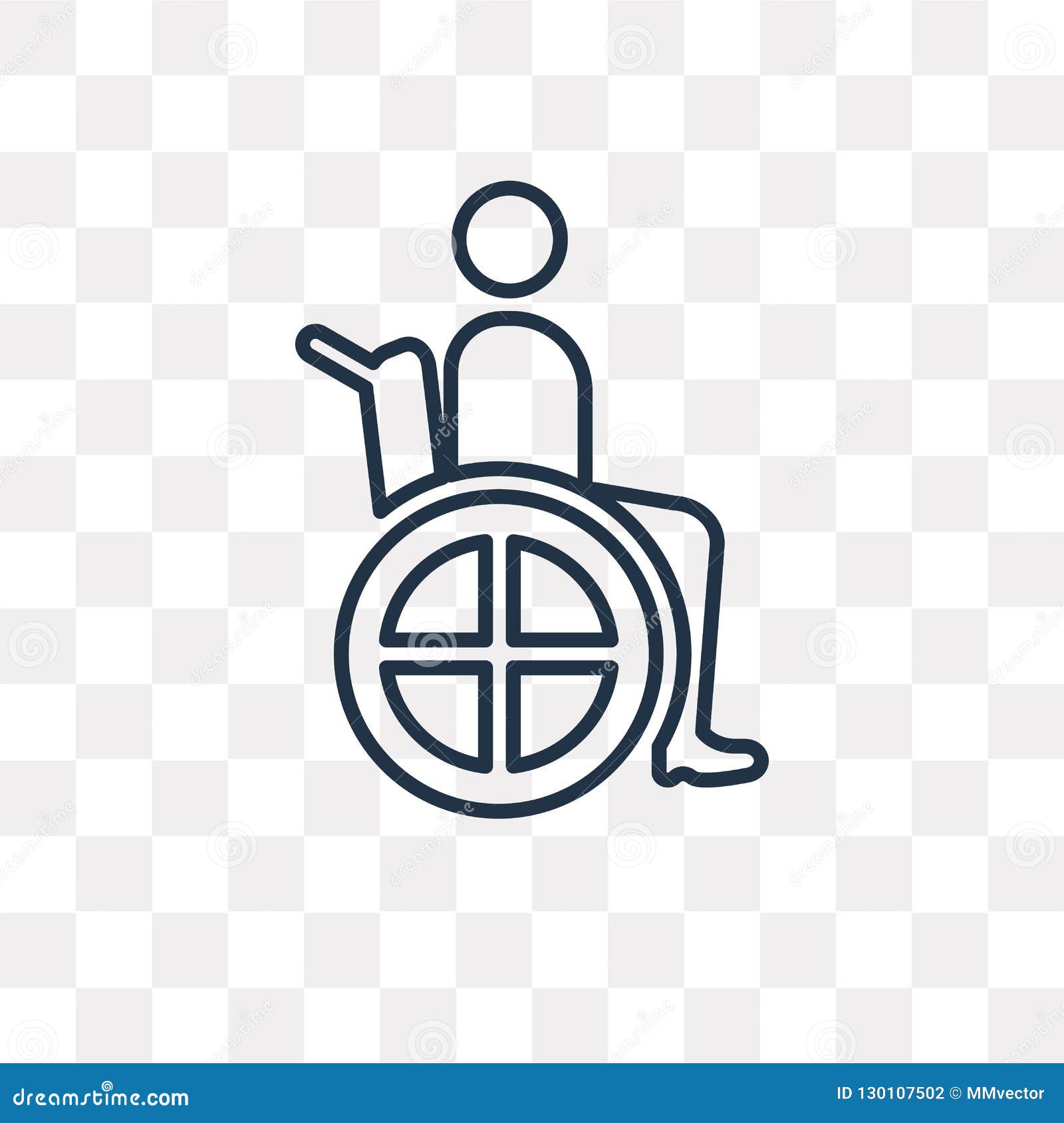 Disable Vector Icon Isolated On Transparent Background, Linear D ...