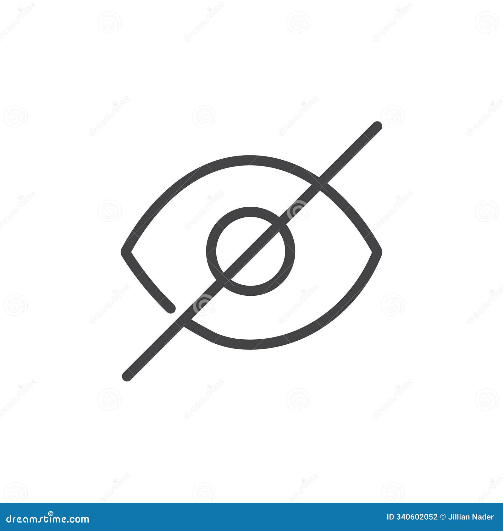 Disable Eye Hide Outline Icon. Signs And Symbols Can Be Used For Web ...