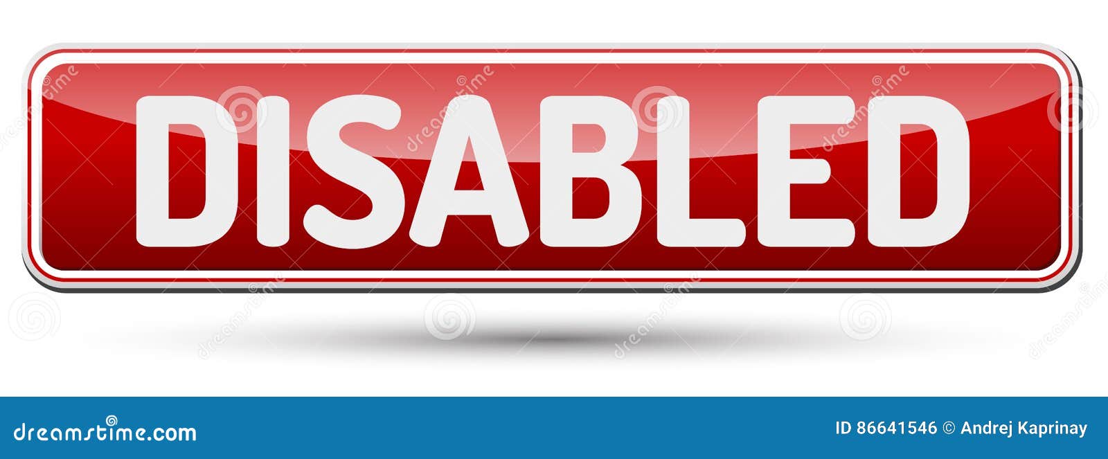 DISABLED - Abstract Beautiful Button with Text. Stock Vector ...