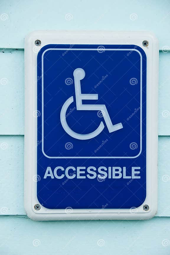 Disabled Access Symbol Sign Stock Photo - Image of stick, color: 3172392
