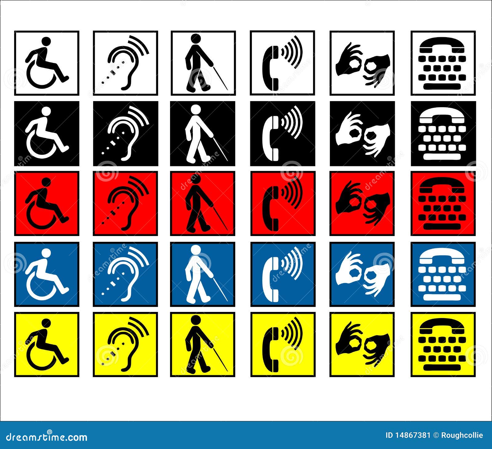 Disabled Assistance Signs stock illustration. Illustration of disabled ...