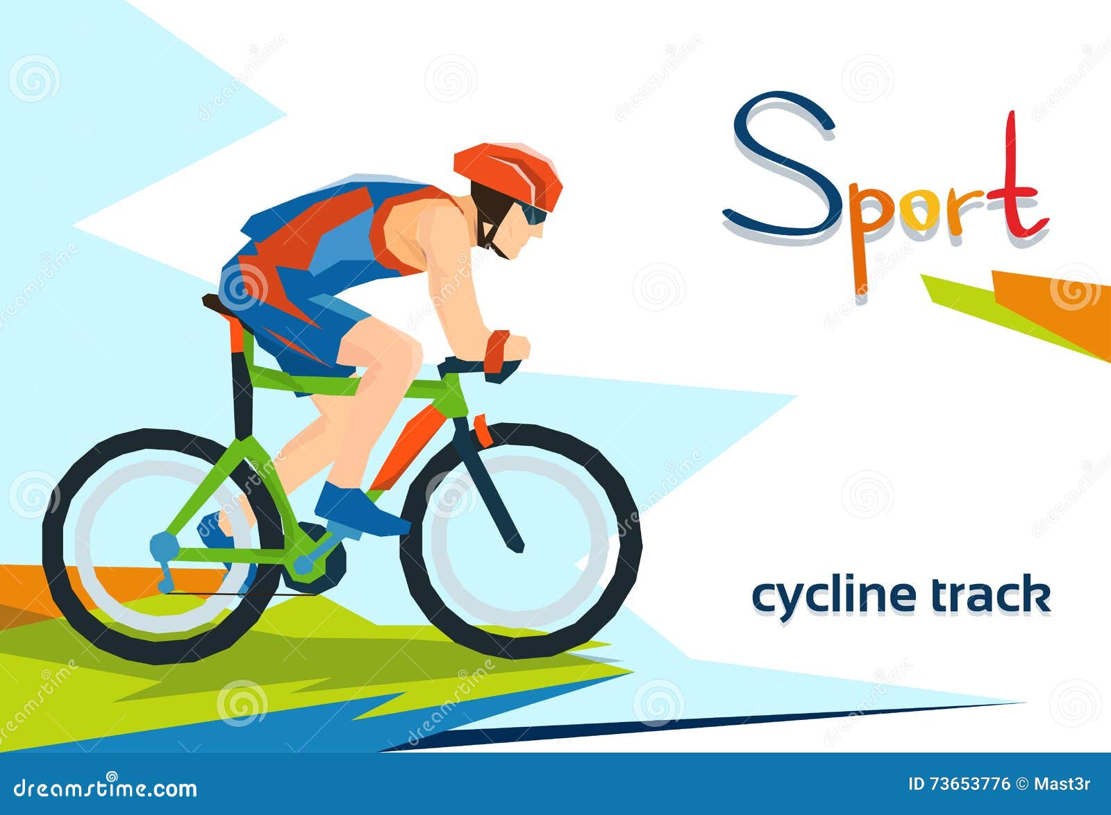 Disabled Athlete Cycling Track Sport Competition Stock Vector ...