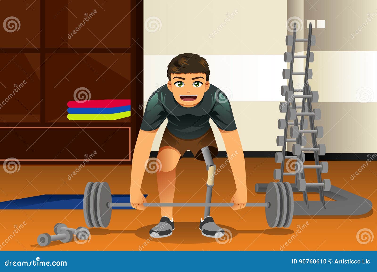 Disabled Athlete Exercising Stock Vector - Illustration of clipart ...