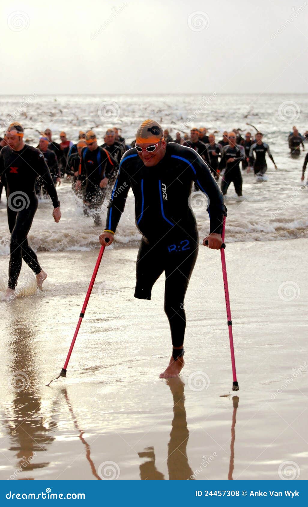 Disabled Athlete at Ironman Editorial Stock Photo - Image of people ...