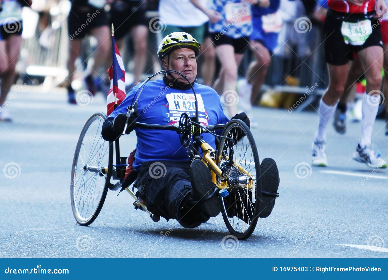 Disabled Athlete at Marathon Editorial Stock Photo - Image of crowd ...