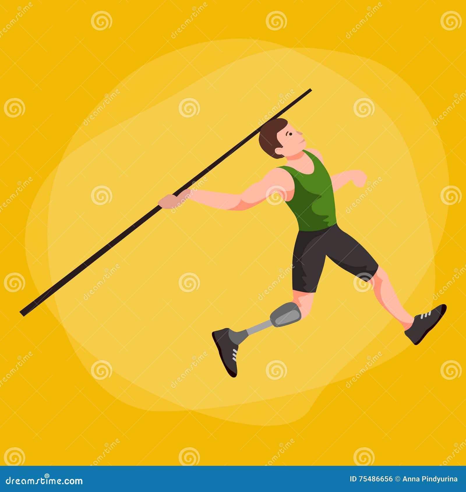 Disabled Athlete with Prosthesis Concept, Sport for People with ...