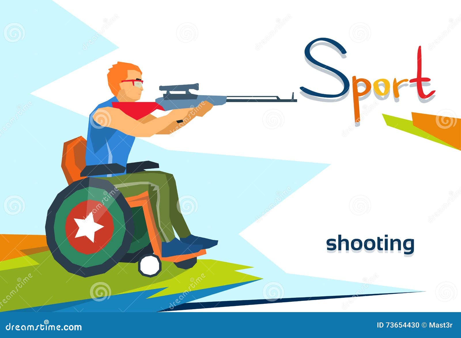 Disabled Athlete on Wheelchair Shooting Sport Competition Stock Vector ... Disabled Athlete on Wheelchair Shooting Sport Competition Stock Vector ...