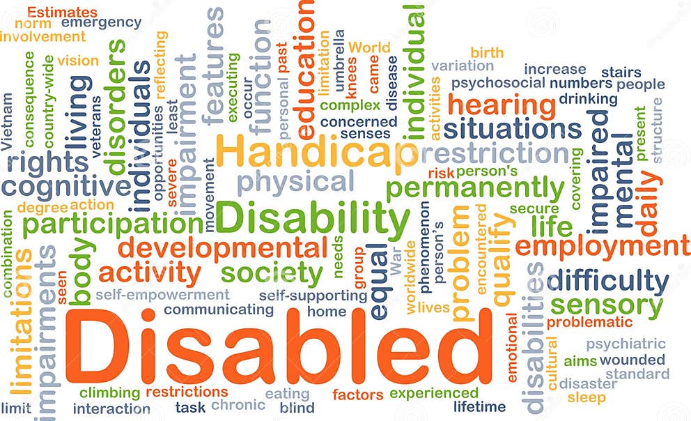 Disabled Background Concept Stock Illustration - Illustration of living ...