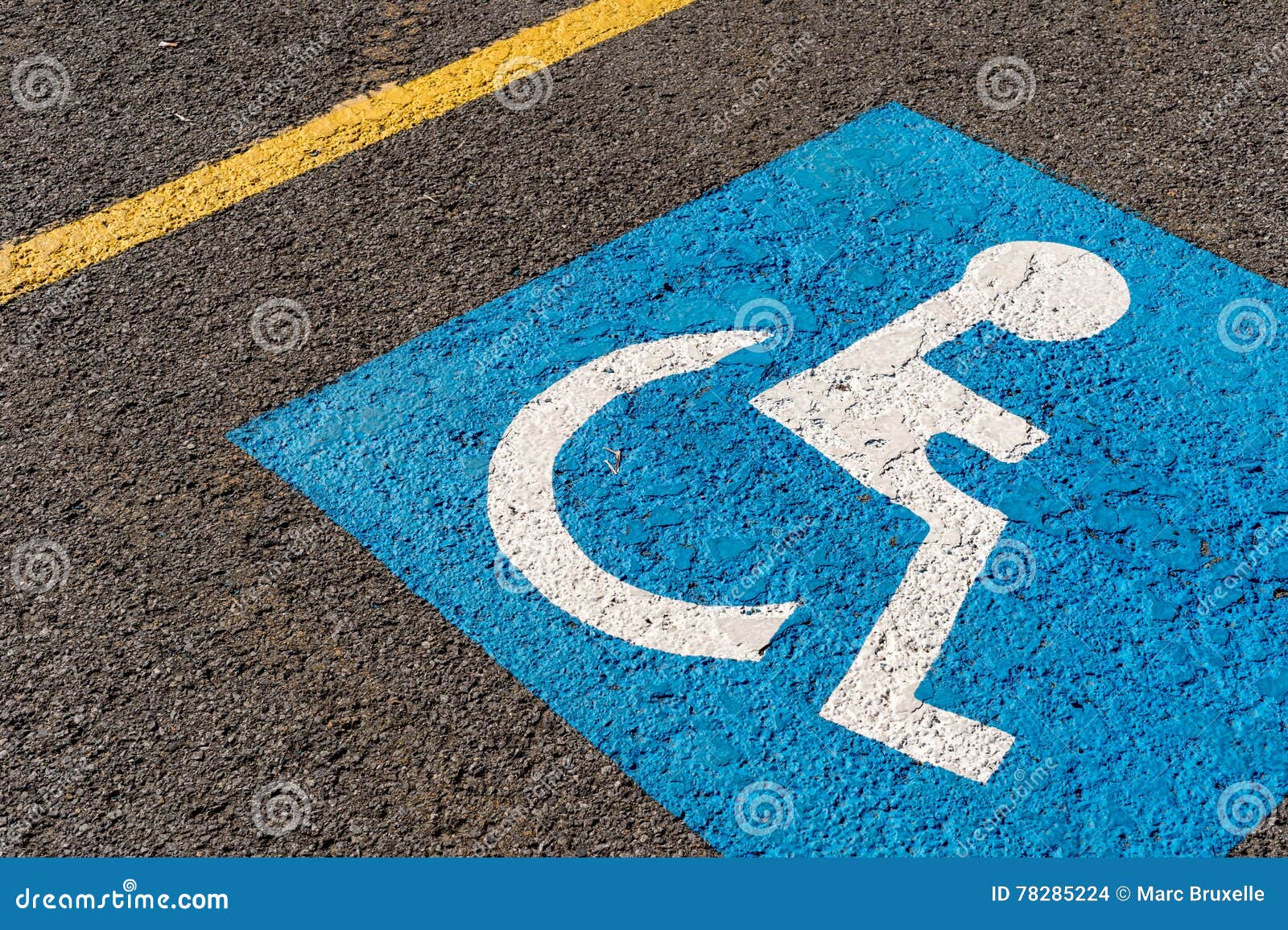 Disabled Blue Badge Holder Parking Sign For Driver Stock Photography ...